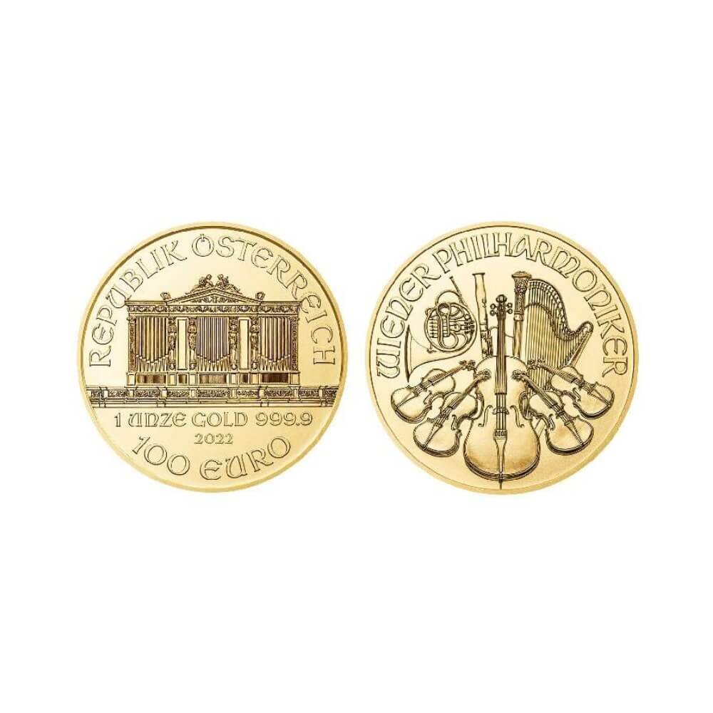 Münze Österreich (Ausztria) Vienna Philharmonics 1 ounce gold coin (100 EUR) 2002-2024